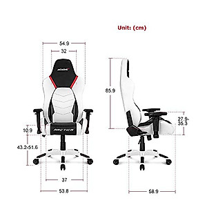 AKRacing Masters Series Premium Gaming Chair with High Backrest, Recliner, Swivel, Tilt, Rocker and Seat Height Adjustment Mechanisms with 5/10 Warranty