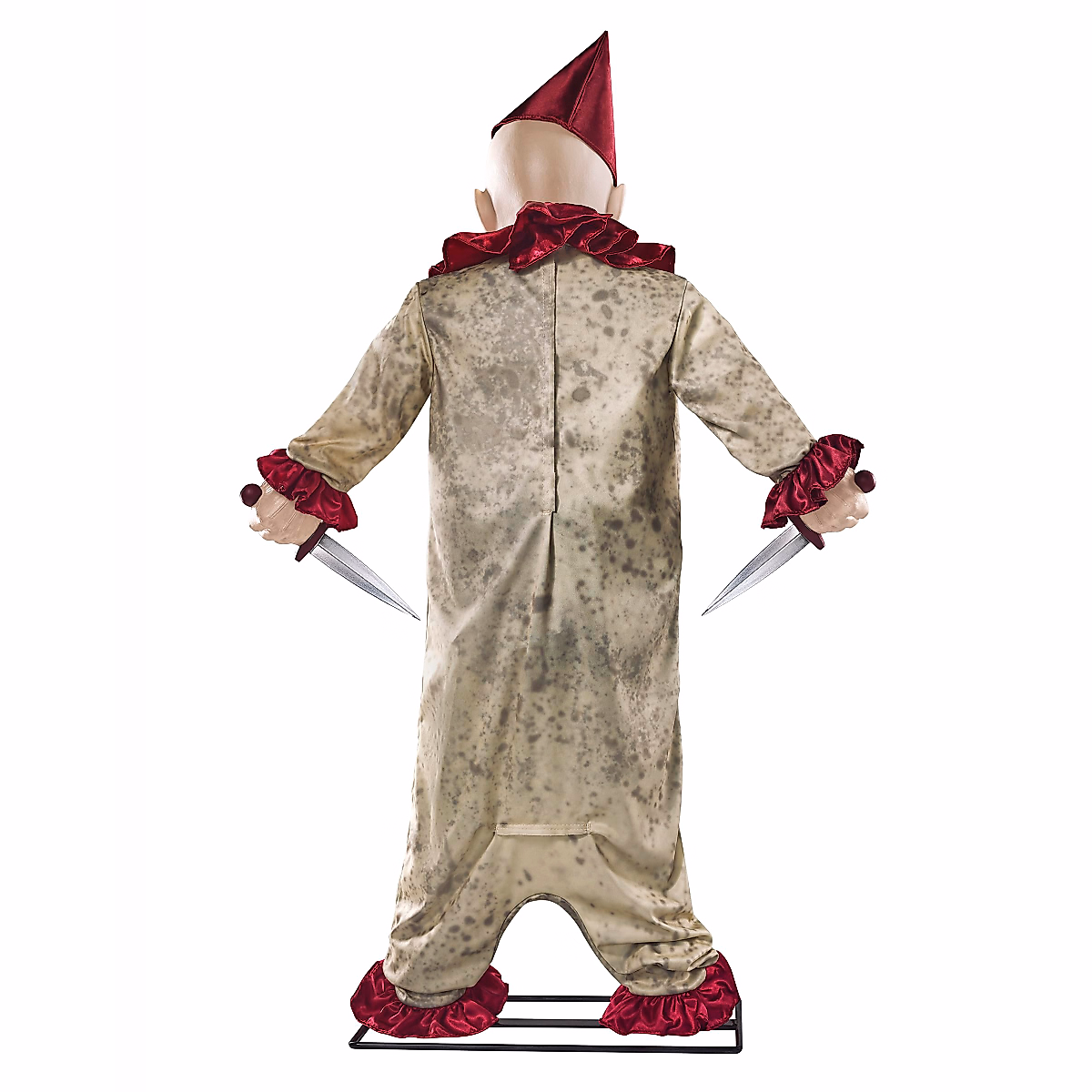Spirit Halloween 4.9 Ft Dagger Mike Animatronic | Decorations | Animated | Pop-Up Motion | Plays Sounds | Clown Animatronic