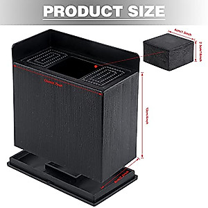 Tocawe Bed Risers 4 Inch Heavy Duty 8 Pack, Furniture Risers with Rubber Pads Supports Up to 6600 Lbs, Upgrade Rectangle Couch Risers L Shape for Sofas, Couch, Desk or Chair (Black)