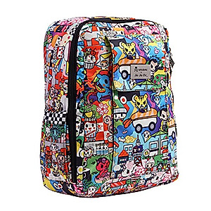 JuJuBe | MiniBe Lightweight School Backpack, Travel-Friendly, Organization Pockets | Kids or Adults | Tokidoki | Sushi Cars