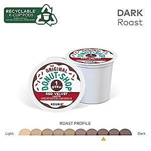 The Original Donut Shop One-Step Red Velvet Latte, Keurig Single Serve K-Cup Pods, 10 Count