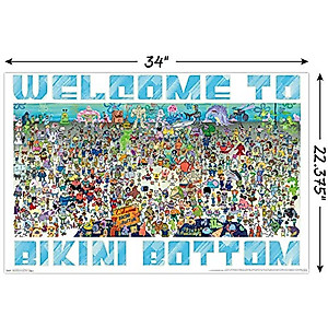 Trends International Nickelodeon Spongebob - Every Character Ever 19 Wall Poster, 22.375" x 34", Unframed Version