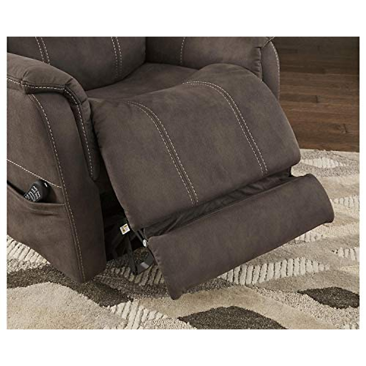 Signature Design by Ashley Ballister Contemporary Power Lift Recliner, Brown