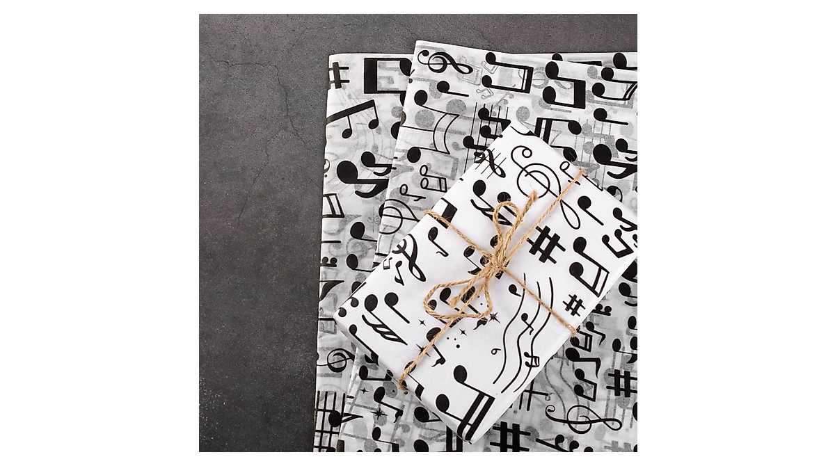 Musical Note Tissue Paper - 100 Sheets for Gift Wrapping