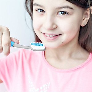 BioSwiss Pack of 4 Toothbrushes | Each Toothbrush Has A Rubber Grip for Handheld Comfort | Tongue and Cheek Cleanser | The Bristles are Soft and Reach Deep Between Teeth and Gum line | Value Pack