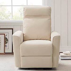 Wichvens Power Lift Recliner Chair with Massage,Multi-Angle Adjustment Seat,Mattevelvet Fabric Reclining Single Sofa with Side Pocket& Remote Control for Living Room,Bedroom,Office(Beige)