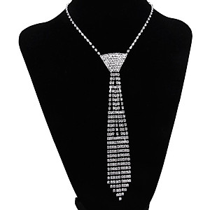 Generic Crystal Tassels Rhinestone Necklace Wedding Bridal Jewelry Prom