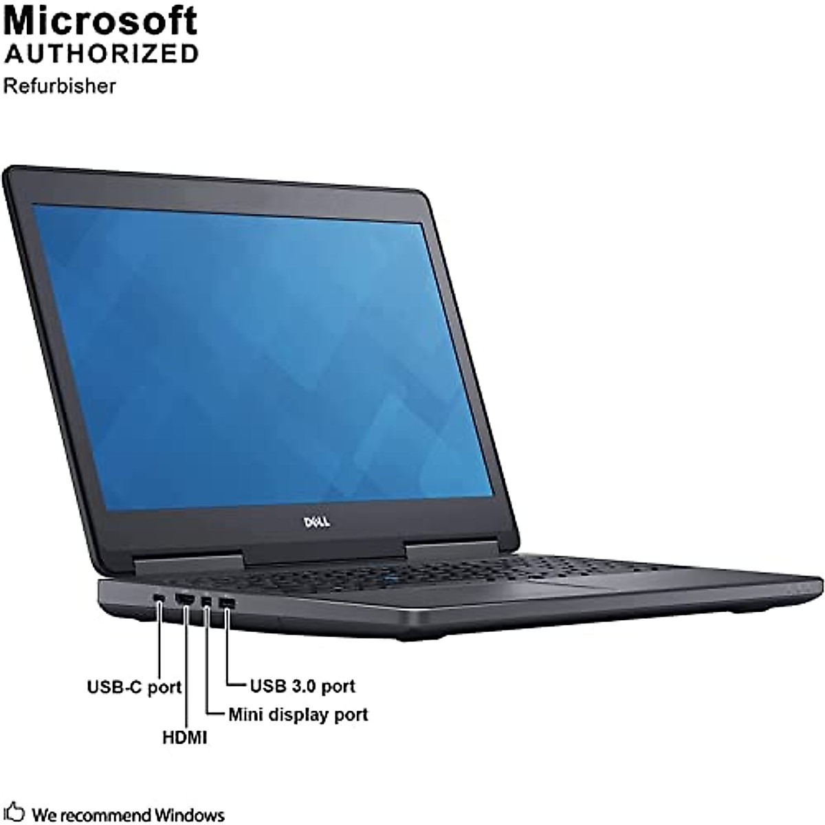 Dell Precision 7510 15.6" Laptop, Intel Core i7-6820HQ 2.7GHz, 32GB RAM, 512GB SSD, AMD Radeon R9 M375X 2G, Windows 10 Pro 64bit, Webcam (Renewed)