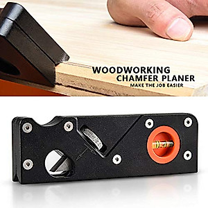 Block Planer+Adjustable SpokeShave Woodworking Set, Metal 45 Degree Manual Wood Planer Plane & Flat Base Metal Blade SpokeShave DIY Woodworking Craft Hand Tool