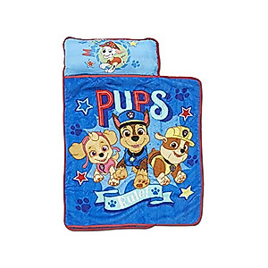 Paw Patrol We're A Team Toddler Nap-Mat Set - Includes Pillow and Fleece Blanket – Great for Girls or Boys Napping During Daycare or Preschool - Fits Toddlers