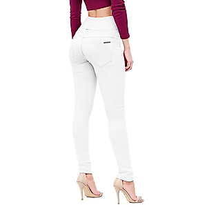 Hybrid & Company Women's Butt Lift V3 Super Comfy Stretch Denim Jeans P45075SK White 11