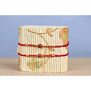 CHERKRAFT Rakhi for Brother Thread for Men/Boy Raksha Bandhan Rudraksha Rakhi Set of 2 (Small Rudraksha 1)
