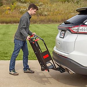 CARGOSMART 60 in. x 24 in. Folding Cargo Tray Carrier with 6 in. High Side Rails for 2 in. Receivers, 500 lb. Capacity