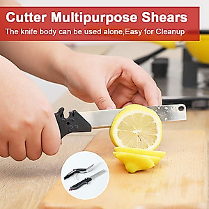 Topmat Kitchen 2-in-1 Stainless Steel Food Scissors,Kitchen Scissors with Cutting Board，Kitchen Scissor Food Chopper Scissor