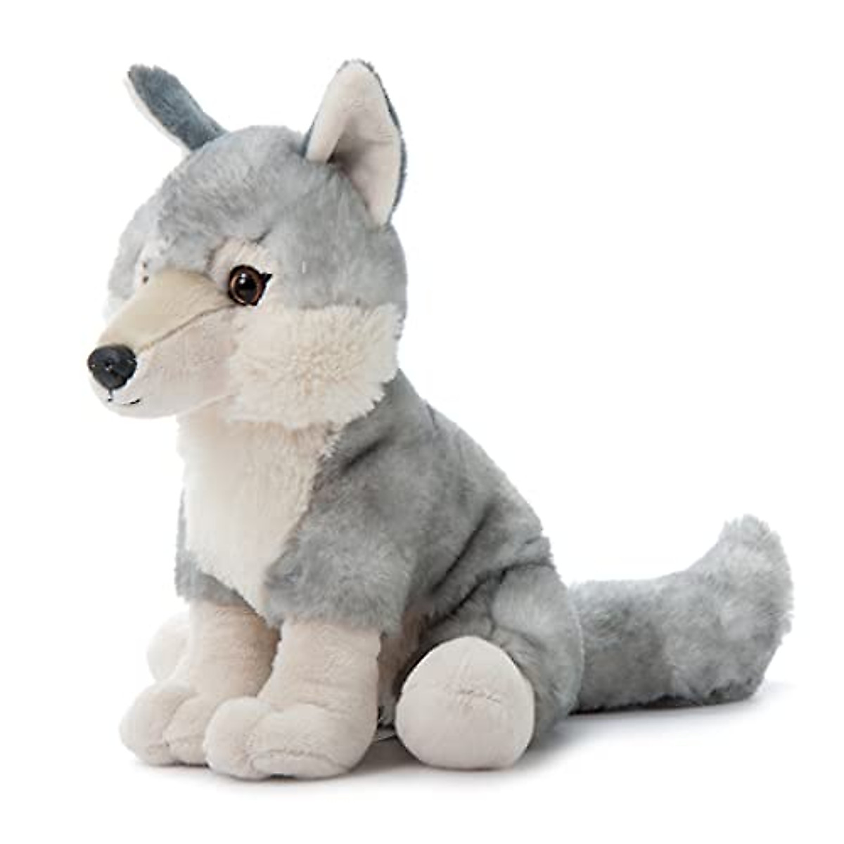 The Petting Zoo Wolf Stuffed Animal, Gifts for Kids, Wild Onez Zoo Animals, Grey Wolf Plush Toy 12 inches
