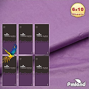 PMLAND Gift Wrapping Tissue Paper - Dark Purple Color - 20 Inches x 26 Inches 60 Sheets
