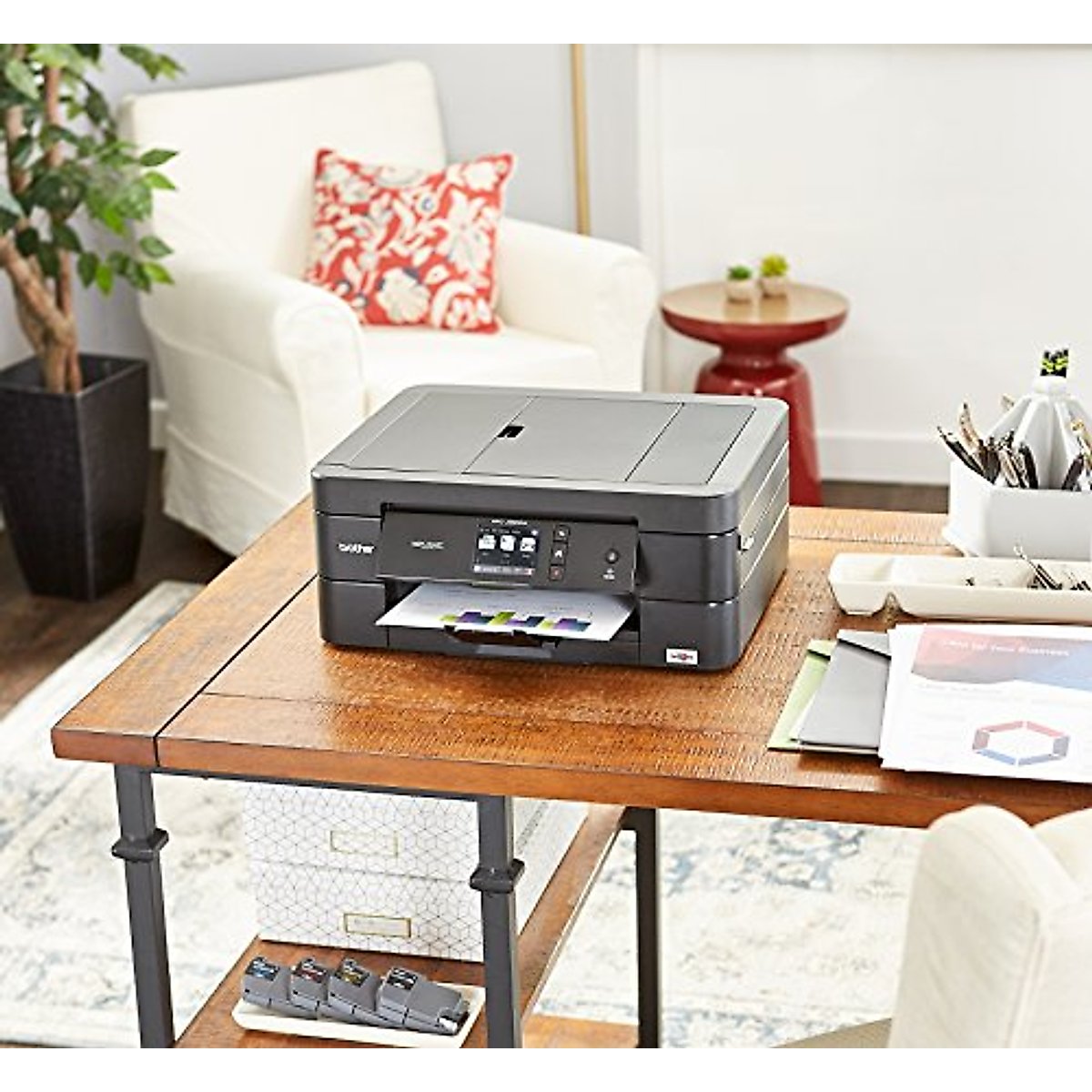 Brother Wireless All-in-One Inkjet Printer, MFC-J690DW, Multi-function Color Printer, Duplex Printing, Mobile Printing, Amazon Dash Replenishment Enabled