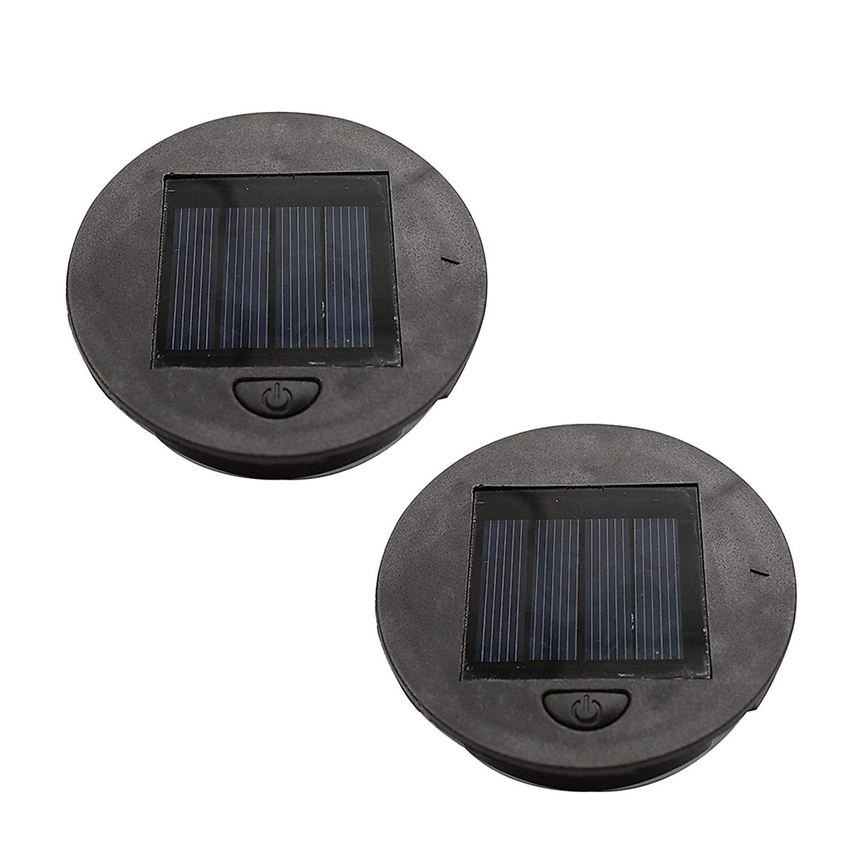 BWWNBY 2Pack Solar Lights Replacement Top LED Solar Panel Lantern Lid Lights Bulb Replacement Part for Outdoor Hanging Lanterns DIY Table Lights Garden Patio Decor