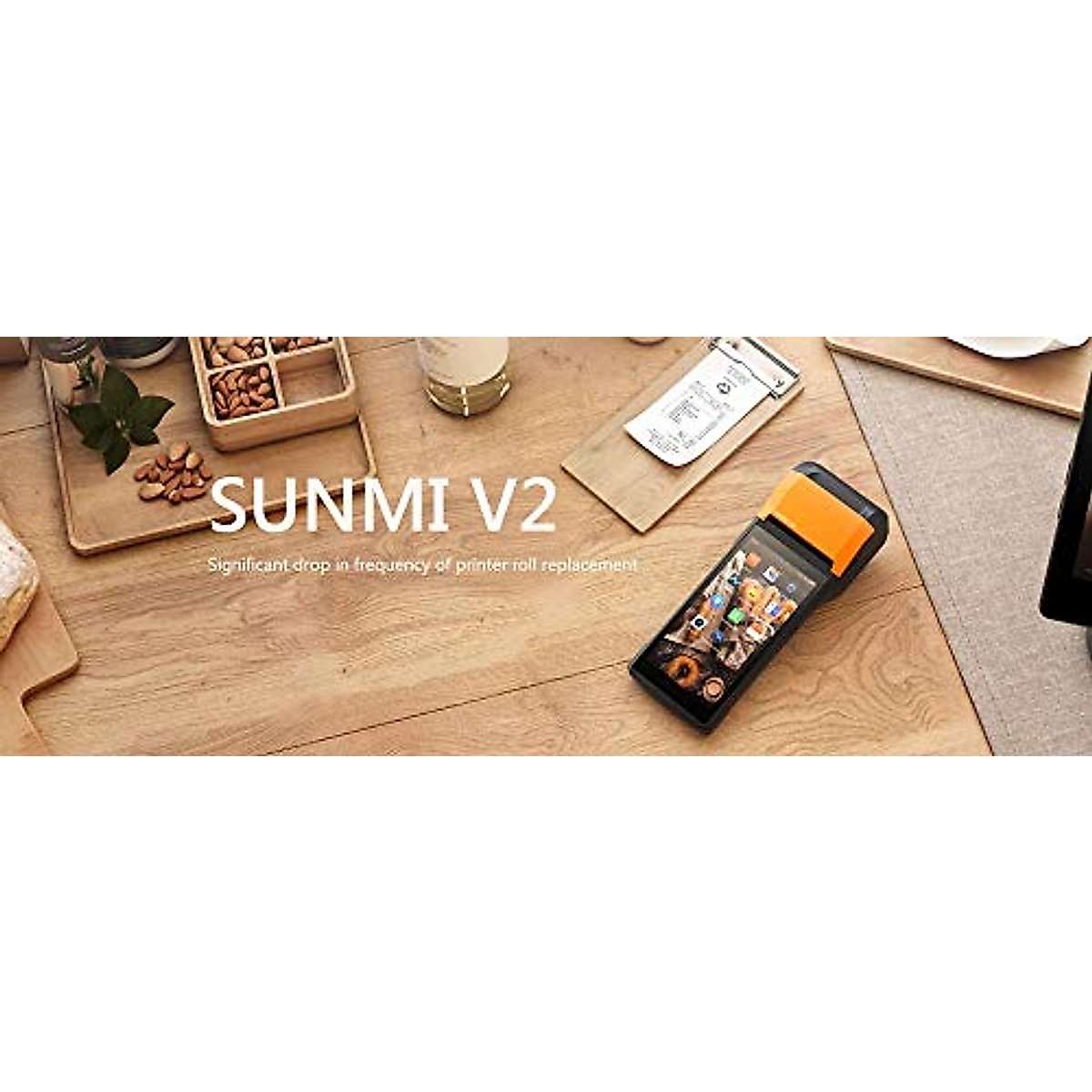 POS Android 7.1 PDA Portable POS Terminal Sunmi V2 PDA eSIM 4G WiFi with Camera Speaker Receipt Printer for Mobile Market Order