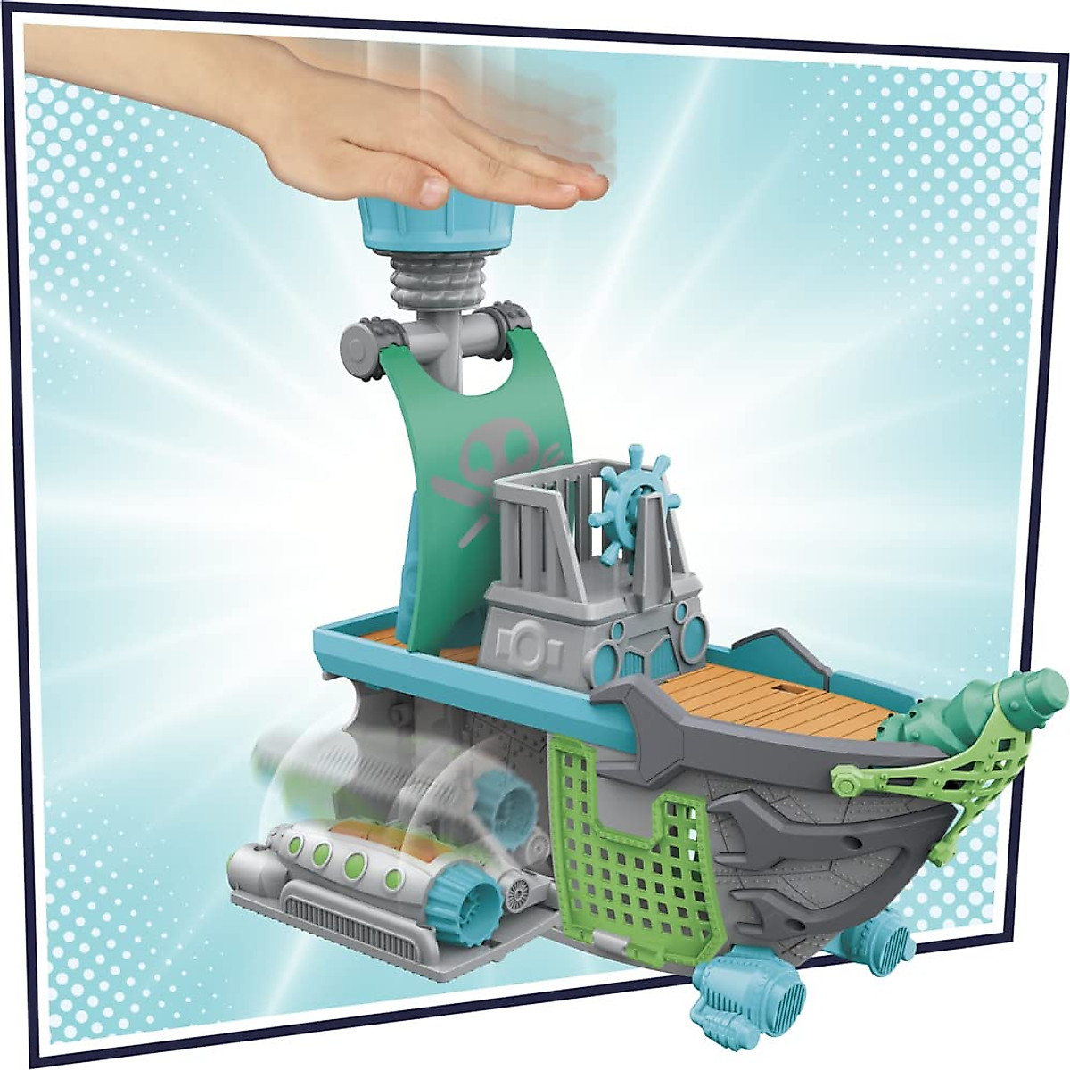 PJ Masks Sky Pirate Battleship Preschool Toy, Vehicle Playset with 2 Action Figures, Projectile Launchers, and More for Ages 3 and Up
