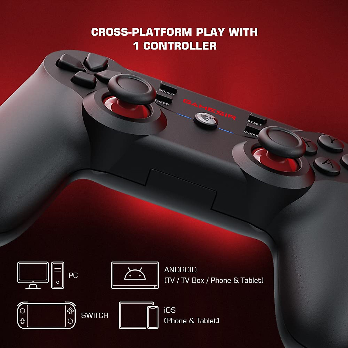GameSir T3s Wireless Gaming Controller for Windows PC, Android TV Box, iOS & Android
