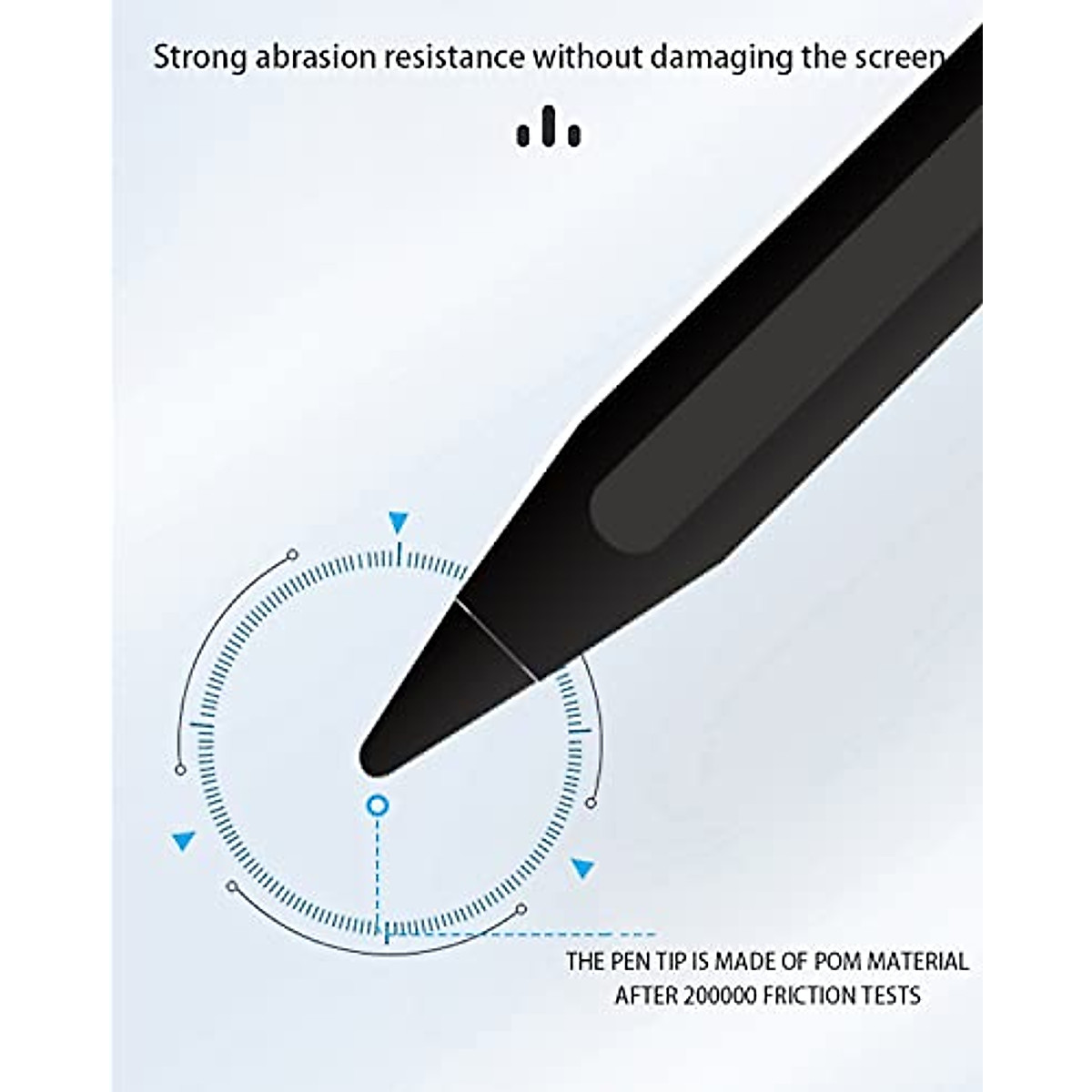 GOUHGKH Stylus Pen Touch Screen Pencil, Active Stylus Pens Compatible with iPad,iPad Pro,iPad Air,iPad Mini, Samsung, Smart Phone and Tablet for Writing/Drawing (Black)