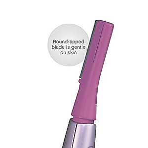 Panasonic Women’s Facial Hair Remover and Eyebrow Trimmer with Pivoting Head, Includes 2 Gentle Blades for Brow and Face and 2 Eyebrow Trim Attachments, Battery-Operated – ES2113PC