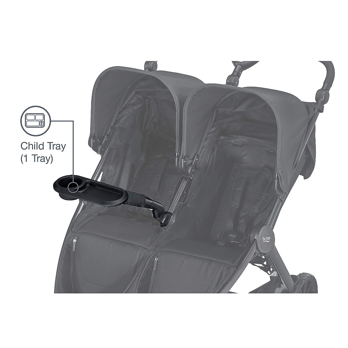 Britax Child Tray for B-Lively Double Stroller - Fits Right Seat