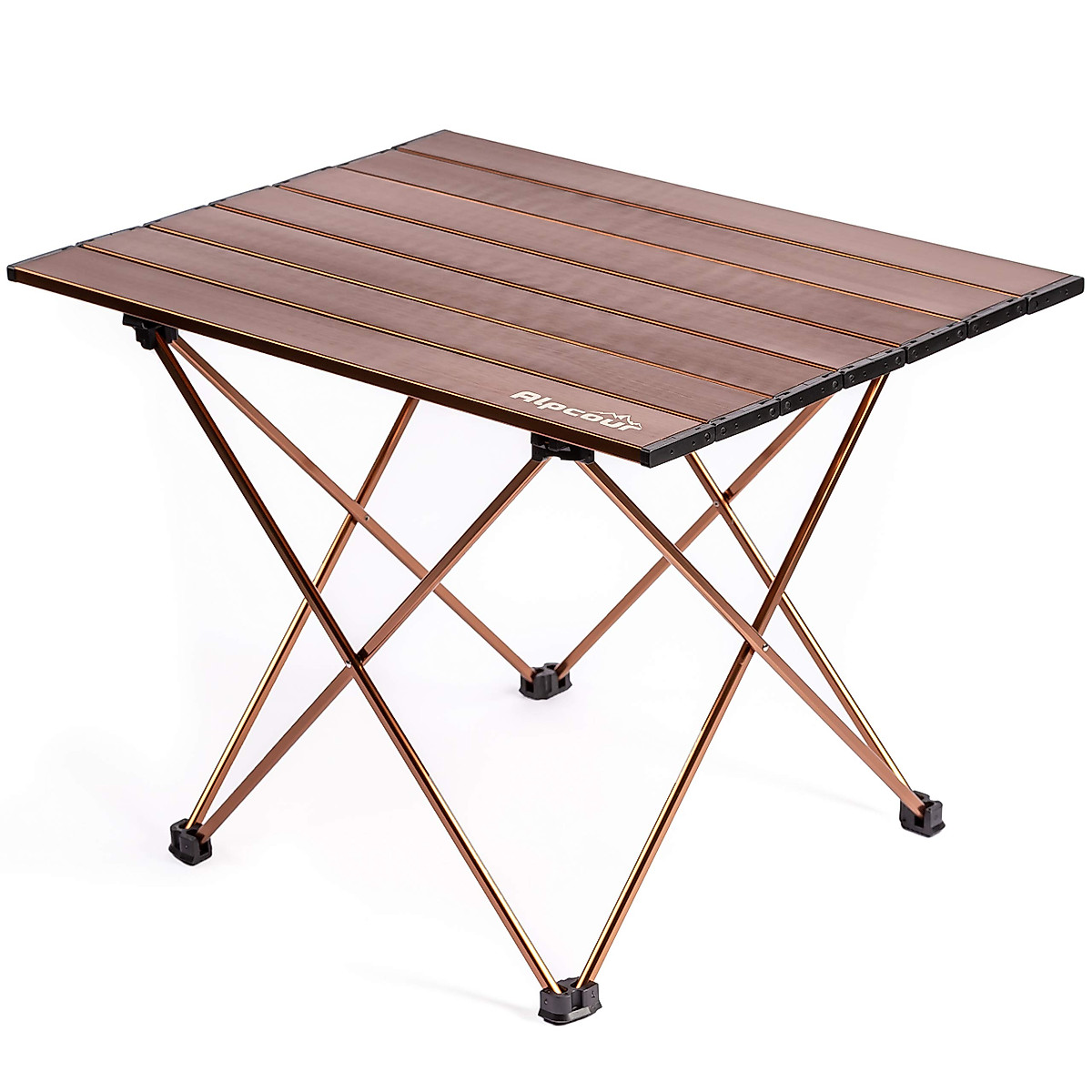 Alpcour Portable Camping Table – Lightweight, Compact Folding Side Table in a Bag with Aluminum Top & Heavy Duty Hinge for Easy Travel & Storage – Great for Outdoor BBQ, Backpacking, Tailgate & More