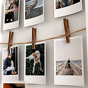 LWR CRAFTS Wooden Large Clothespins 3-5/16" 8.4cm 30 Pieces Per Pack (Black)