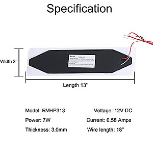 Maichis 12V 3Pack RV Elbow Pipe Water Heater Pad 3'' x 13'', Battery Warmer Pads, Holding Tank Heating Pad, for RV, Camper, Motormoe, Camper, 12Volts DC
