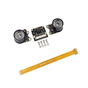 SaiDian 1Set OV5647 1080p 5MP Night Vision Camera Video Webcam Sensor Infrared Light Module with Camera Cable for Raspberry Pi Zero/Zero W Pi 4B 3B+