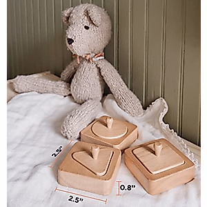 Montessori Shape Puzzle - Baby Puzzles 6-12 Months - Baby's First Puzzle - Knob Wooded Puzzles for Infant and Toddler - Geometric Shapes Puzzle - Babies First Shapes