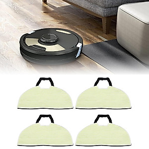 4pcs Reusable Mop Pads Refill, Vacuum Mop Pads Shed Resistant Highly Absorbent Reusable Mop Cloth Pad for Shark RV2410WD RV2610WD,Microfiber Replacement Mopping Cloths Componente