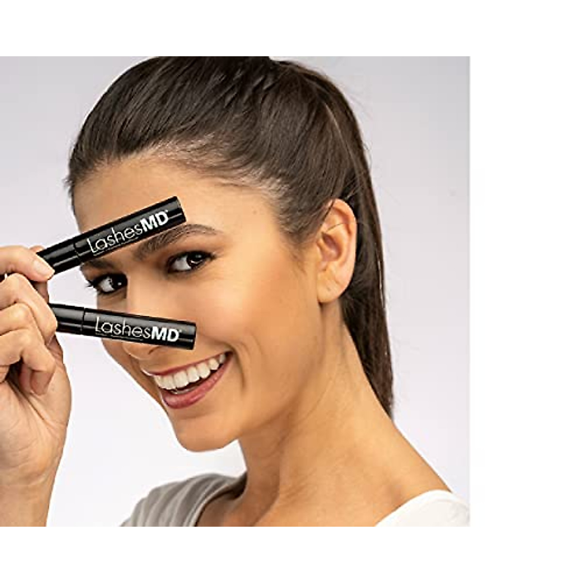 LashesMD Eyelash Growth Serum & Conditioner, 0.135 oz. – Naturally Enhances for Stronger, Thicker Lashes & Brows – Paraben & Cruelty Free – Clinically Formulated with Peptides & Botanicals