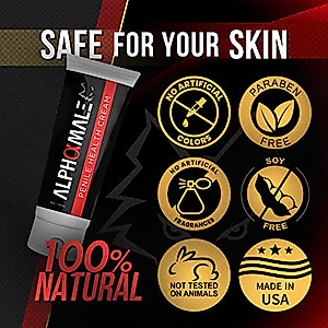 AlphaMale Penile Health Cream - Premium Penile Moisturizing Cream - Advanced Penile Moisturizer Lotion for Overall Penile Care for Men (4oz)
