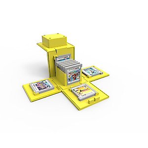 PDP Gaming Pop and Display Question Block Collapsible Flat Storage For Up To 10 Games: Yellow - 3DS