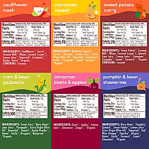 lil’gourmets Organic & Fresh Veggie-Rich Baby Food, Clean Label Project Purity Award Winner, For 6+ Months, 3.5oz Cups (Variety Pack of 18))