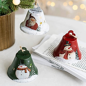 5pcs Christmas Bell, Christmas Jingle Bell Hanging Decoration for Home Garden Christmas Tree Decor(Size:8x8cm)