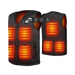 ARRIS Heated Vest for Men, 7.4V Electric Size Adjustable Heating Vest for Hunting, Camping