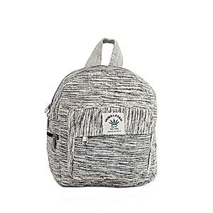 Handmade Hemp Mini Backpack Purse For Women Girls Ecofriendly Light Weight Backpack Vegan Small Bag for Travel School College Casual Use