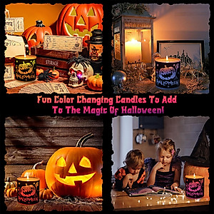 Pumpkin Scented Candles, Fall Decorations for Home, Halloween Decorations Indoor,Spooky Candle,Gothic Vintage Fall Decor for Farmhouse Room Apartment Table Desk Kitchen Bedroom,Funny Gift for Women