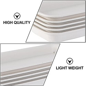 Hemoton 6pcs Water Tray Flower Pot Tray Clay Pebbles for Plants Flower Saucer Rectangular Flowerpot Trays Houseplants Live Indoor Bottom Saucer Bracket Square Plastic Raw Material Pp 27c