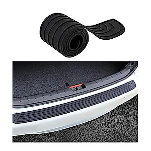 Kewucn Car Rear Bumper Protector Guard, Auto Scratch-Resistant Rubber Trunk Door Entry Guard Accessory, Universal Non-Slip Vehicle Trunk Door Sill Protector for Most SUV (41"×3.5", Black)