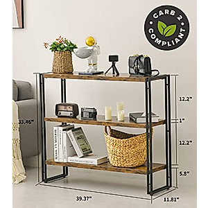 HCHQHS 3 Tier Open Bookshelf 47 Inches and 40 Inches