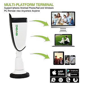 SV3C 4MP POE IP Camera, Outdoor POE Security Camera, Two Way Audio, 36pcs Lights HD 65-100FT Night Vision Home Surveillance Camera, Motion Detection, IP66 Waterproof, RTSP, H265, Blueiris NVR, ONVIF