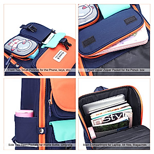 AO ALI VICTORY Kids Backpack for Boys Elementary School Bags Large Toddler Kindergarten Preschool Bookbags Space Backpacks (Blue)