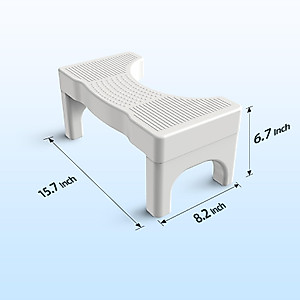 SmartWhale Electric Heated Bidet Toilet Seat Elongated with SmartWhale Toilet Stool Poop Stool