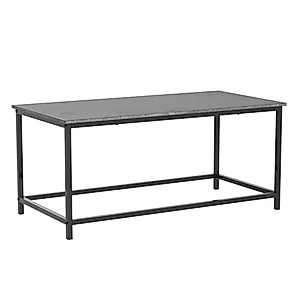 SAYGOER Coffee Table Simple Modern Coffee Tables Open Design Rectangular Minimalist Center Table for Living Room Home Office, Easy Assembly, 39.37x19.69 x17.72, Gray Black