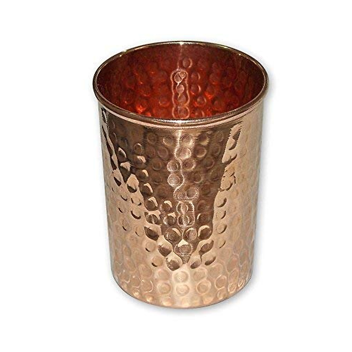 Pure Copper Hammered Water Dispenser Storage Water Tank with Tap and Set of 4 Copper Glass | Water Pot | Copper Water Storage Tank | 6.5 LTR Capacity | 218 Oz